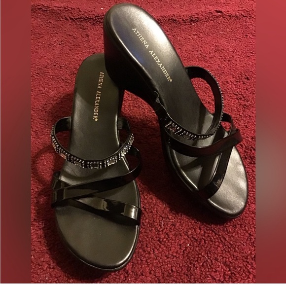 Athena Alexander | Shoes | New Nwob Athena Alexander Black Rhinestone ...